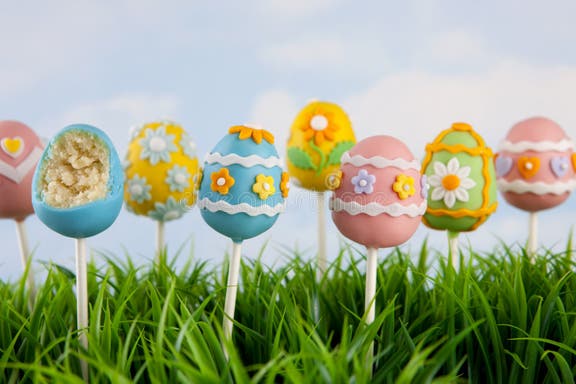 Easter egg cake pops stock image. Image of partial, cakepop - 23051975