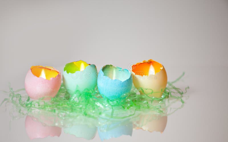 Easter Egg Candles stock photo. Image of religious, reflection - 29289512