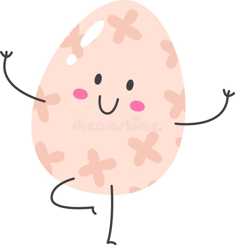 Easter Egg Character Dancing Stock Vector - Illustration of cartoon ...