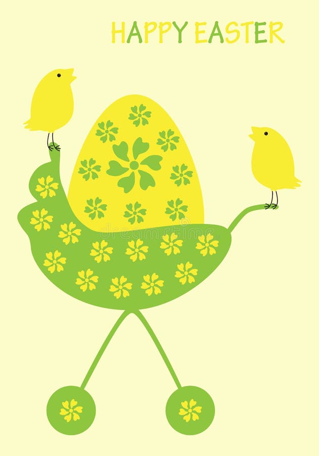Easter Egg and Chickens stock vector. Illustration of baby - 23586002