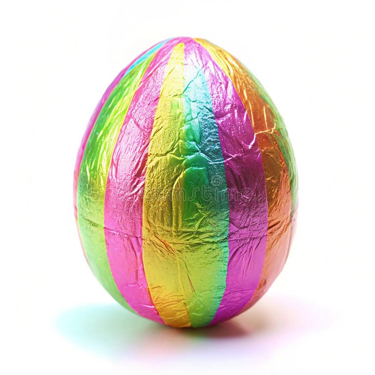 Easter Egg Chocolate Wrapper with Bright Spring Pastels Stock ...