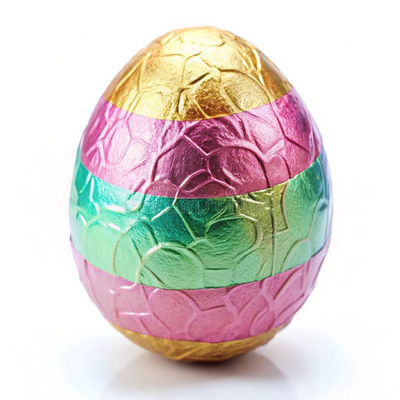 Easter Egg Chocolate Wrapper with Bright Spring Pastels Stock ...