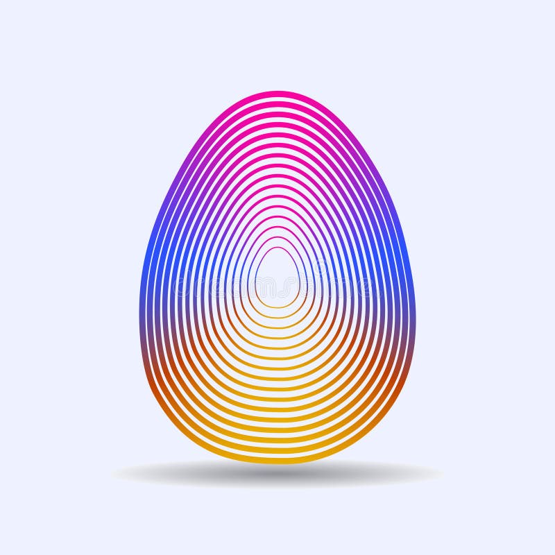 Easter Egg in Colorful Gradient Stock Vector - Illustration of light ...