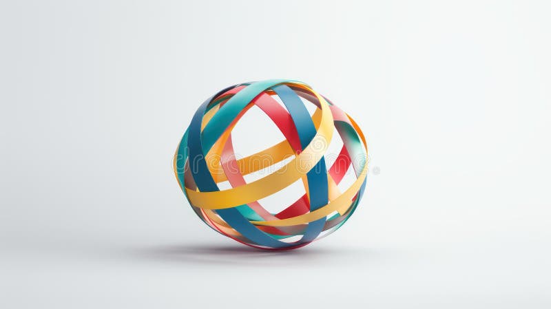 Easter Egg with Colorful Ribbons. 3d Vector Illustration Stock Illustration - Illustration of ...