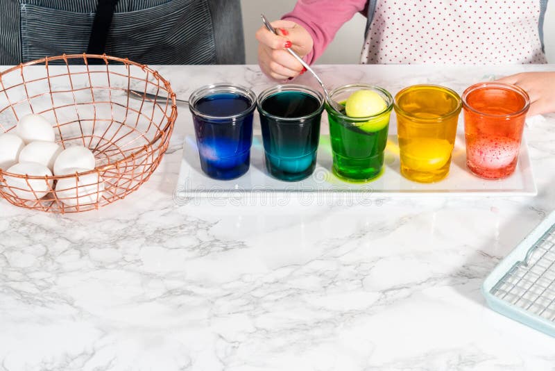 Easter egg coloring stock photo. Image of baking, schoolage - 256142420