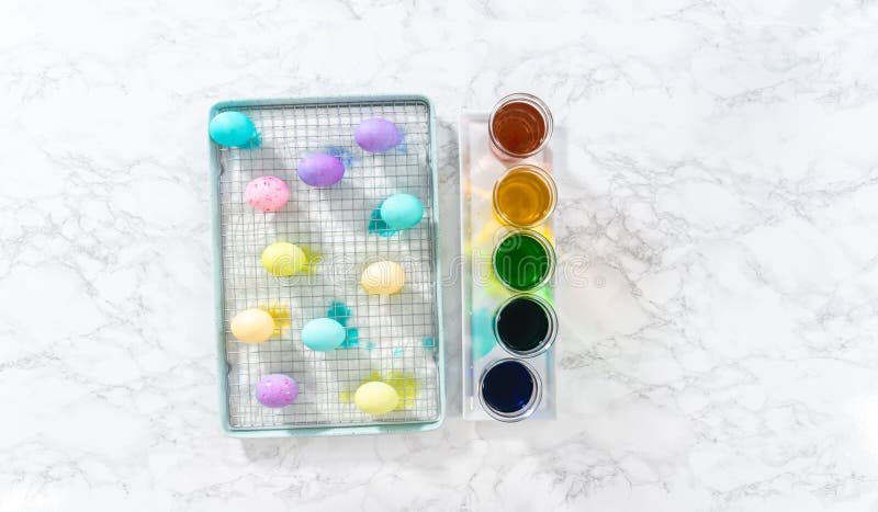 Easter egg coloring stock image. Image of container - 278812067