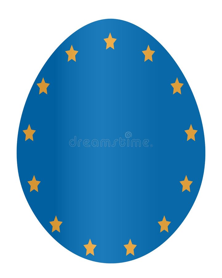 Easter Egg with Colors of Europe Union Flag Stock Illustration ...