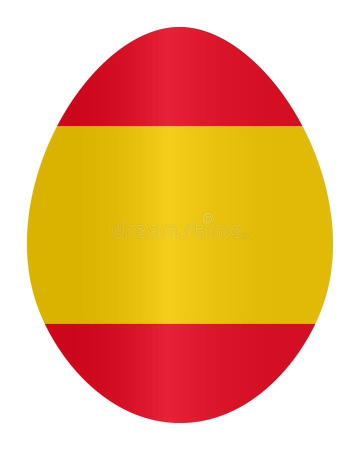 Easter Egg with Colors of Spain Flag Stock Illustration - Illustration ...