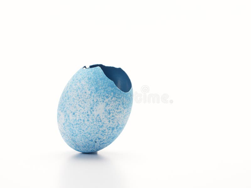 Easter Egg Cracked Open on White Stock Photo - Image of easter, broken ...