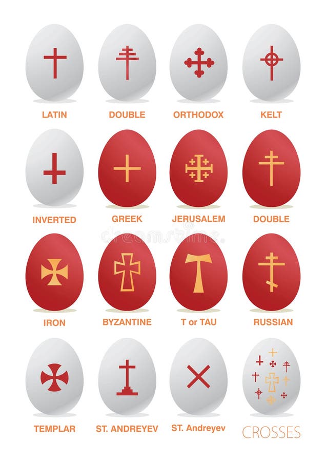 Simple cross on Easter Egg stock vector. Illustration of candy - 23598114