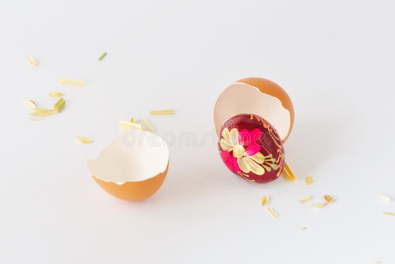 Easter egg and eggshell stock photo. Image of white, eggshell - 50644272
