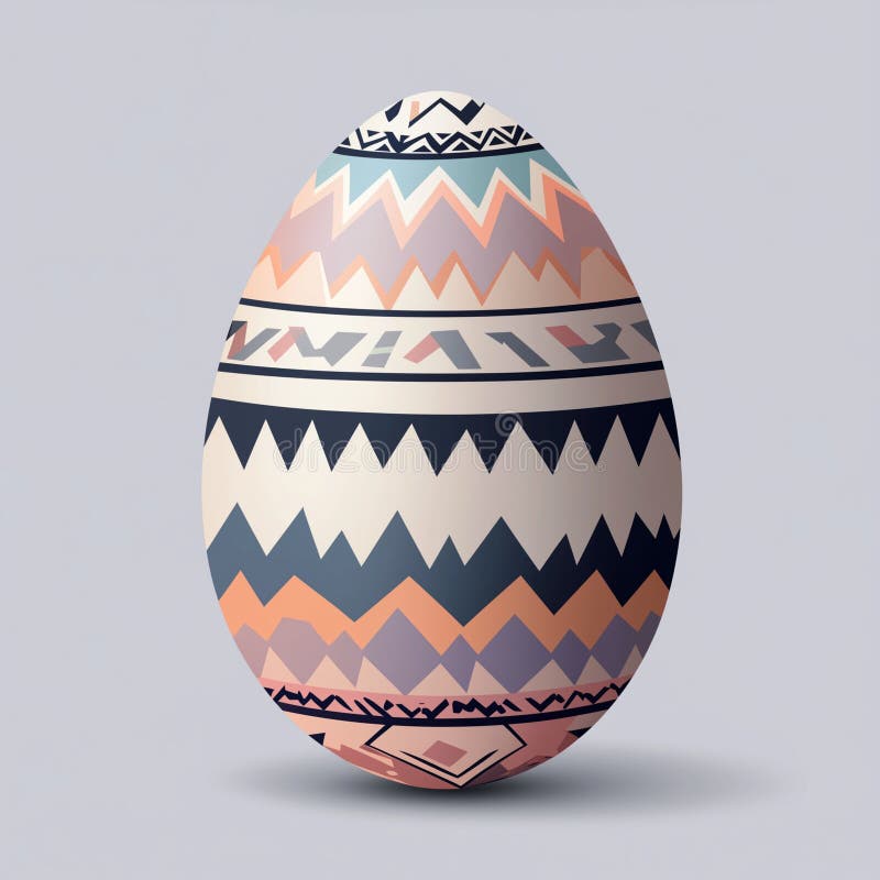 Modern Easter Egg Illustration with Bold Geometric Patterns Against ...