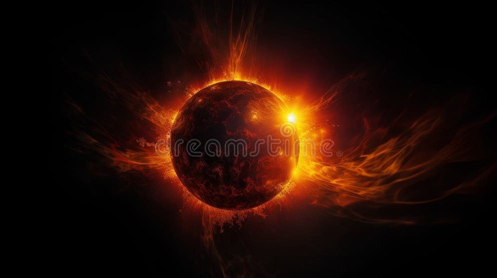 Easter Egg on Fire, 3d Render, Computer Generated Image Stock ...