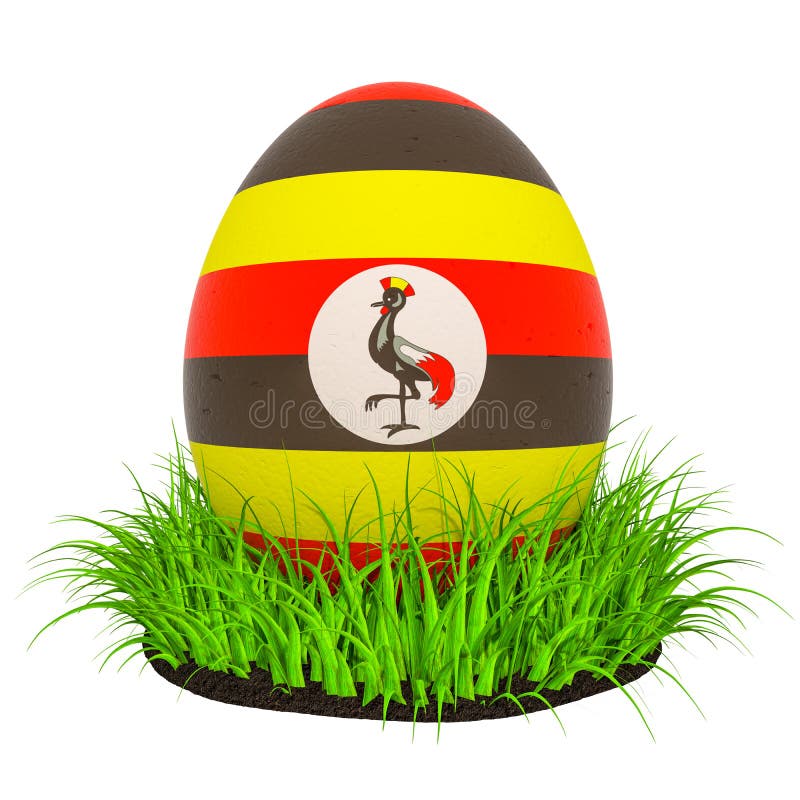 Uganda Easter Egg, National Flag Egg Stock Illustration - Illustration ...