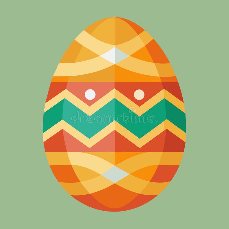 Easter Egg Flat Icon. Colorful Vector Illustration Stock Vector - Illustration of gold, flat ...