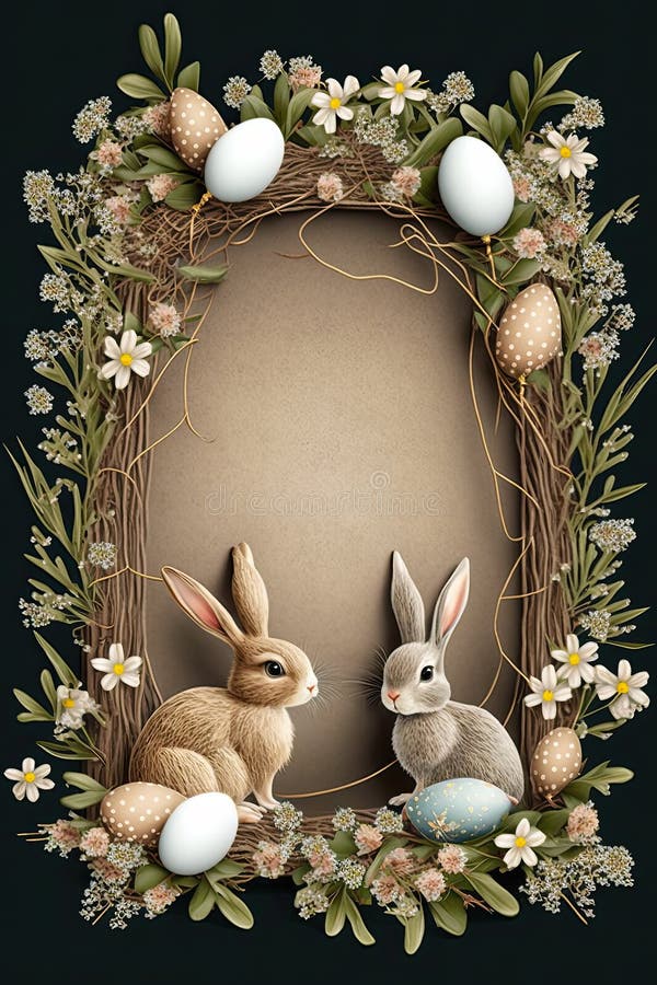 Easter Egg and Frame. Multi Colored Eggs Stock Illustration ...