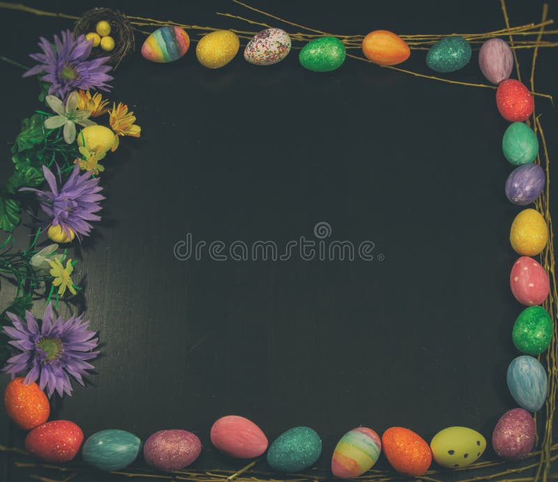 Easter Egg Framed Copy Space Square VIntage Stock Photo - Image of ...