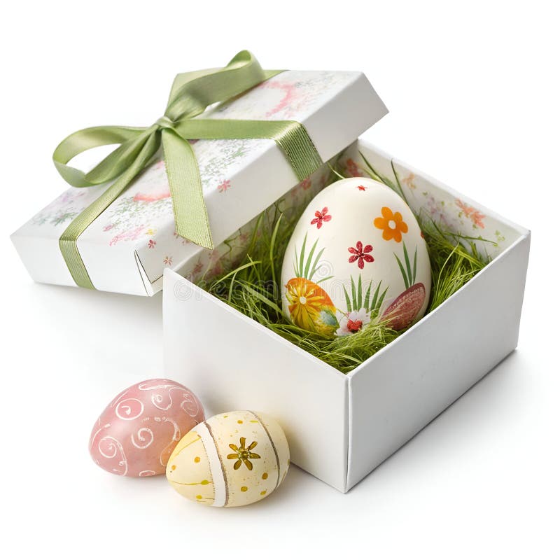Easter Egg Gift Box stock illustration. Illustration of surprise ...