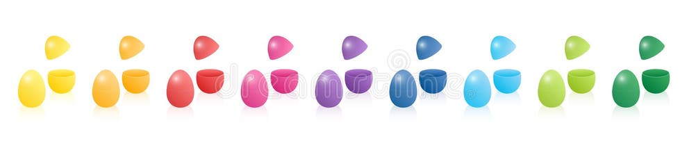 Easter Egg Gift Boxes Open Closed Top Lid Two Parts Stock Vector ...