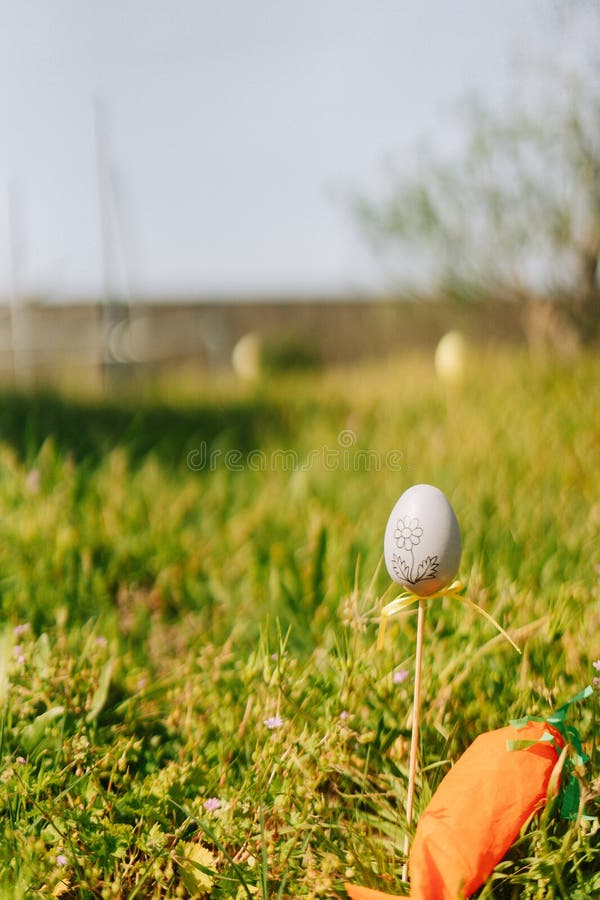 Easter egg on the ground stock image. Image of easter - 274999063