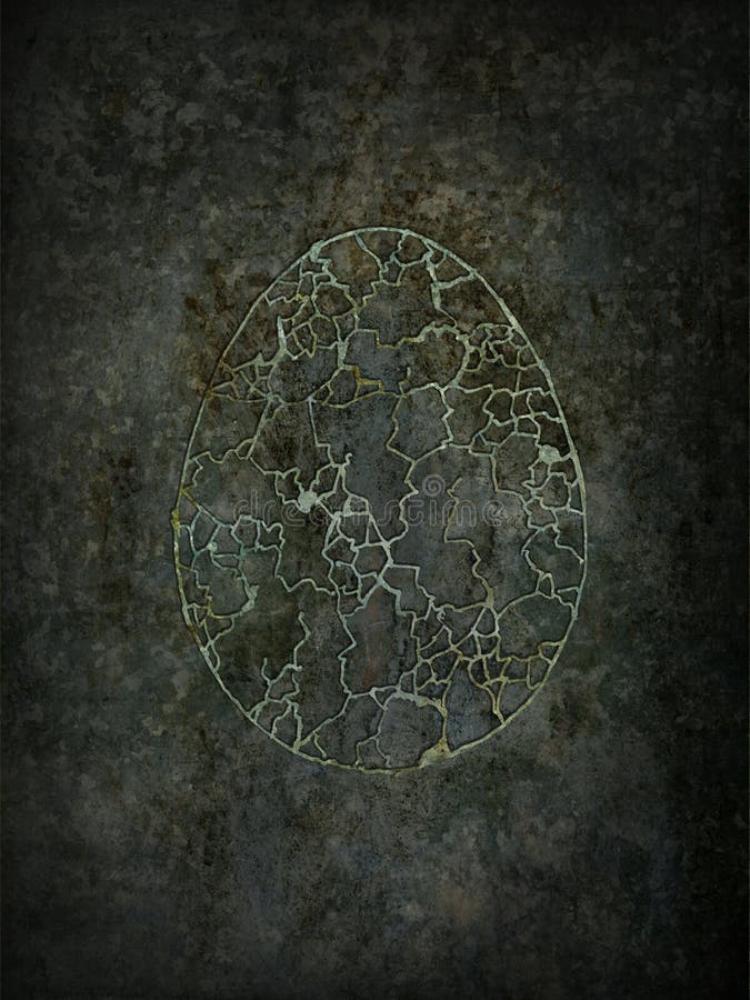 Easter Egg on the Grunge Background Metal Texture Stock Image - Image ...