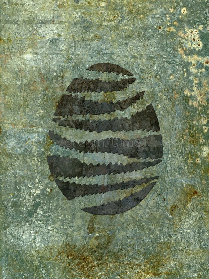 Easter Egg on the Grunge Background Metal Texture Stock Image - Image ...