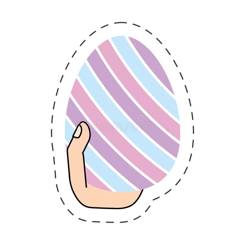 Easter egg hand hing stock illustration. Illustration of pastel - 86277740