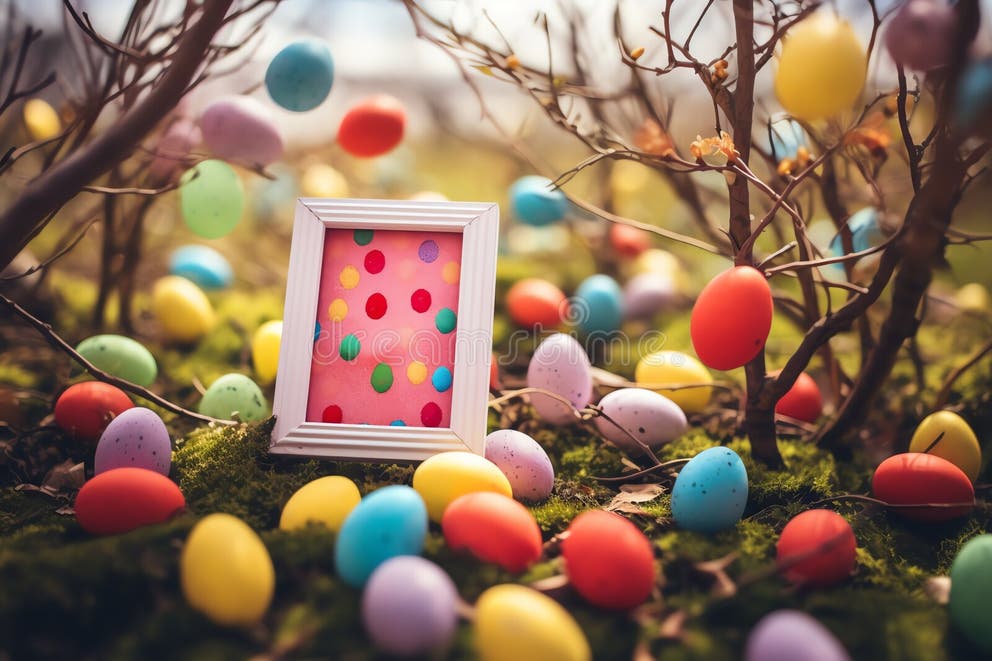 Easter Egg Hunt Sign Easter Holiday Theme Stock Illustration ...