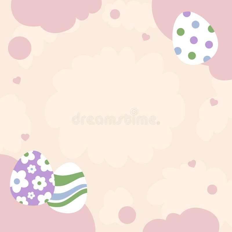 Easter Egg Hunting Square Frame Border Background Stock Illustrations ...