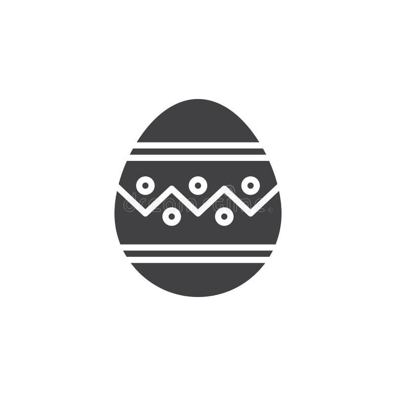 Easter Egg Icon Vector, Filled Flat Sign, Solid Pictogram Isolated on ...