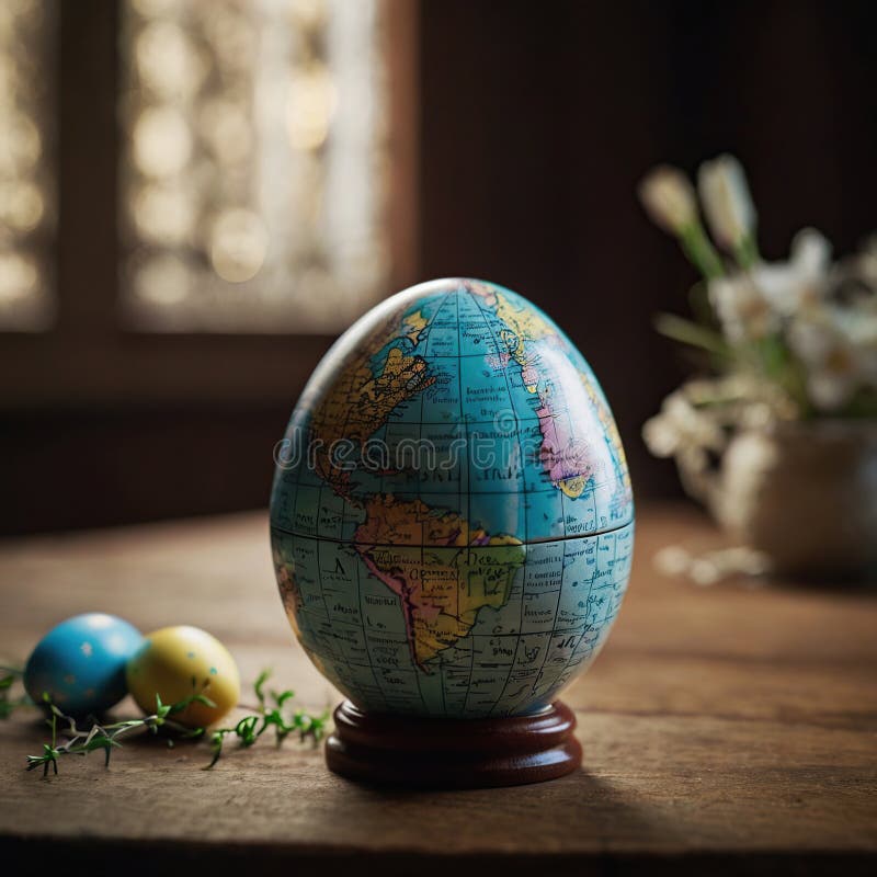 Easter Greeting Card with Easter Egg. Stock Illustration - Illustration ...