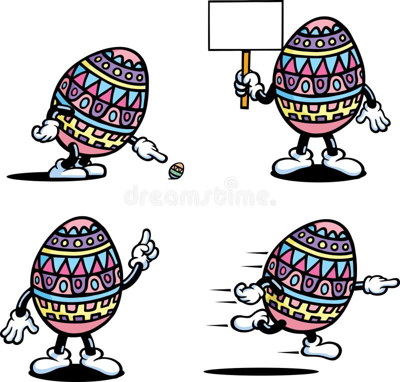 Easter Egg Man stock vector. Illustration of sign, colorful - 18731445