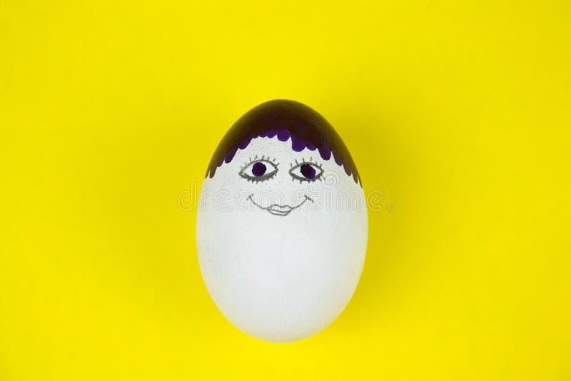 Easter Egg Painted in Man Funny Face Stock Photo - Image of easter ...