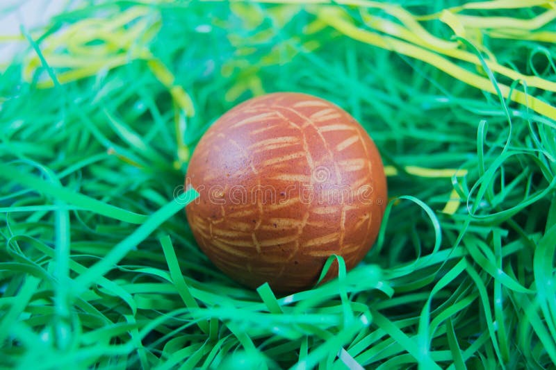 Easter Egg Painted Natural Color of the Shell Onions Stock Photo ...
