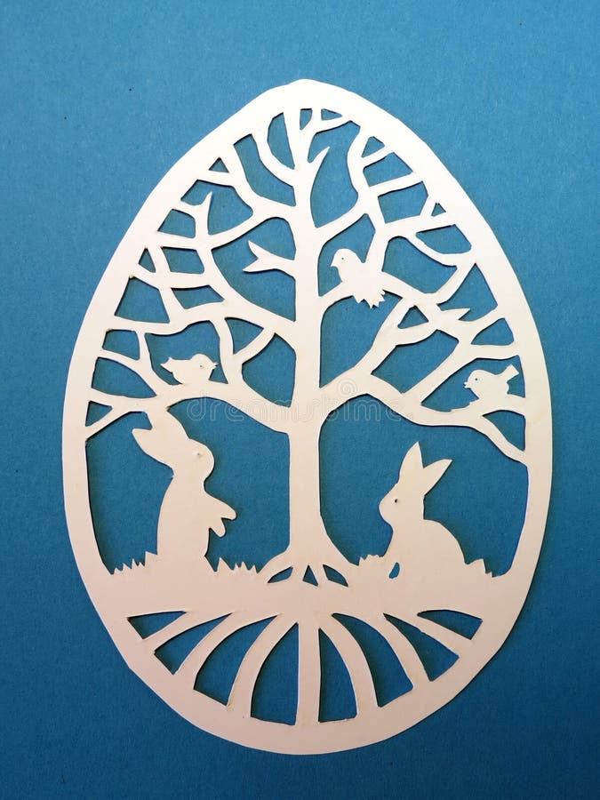 Easter egg. Paper cutting. stock photo. Image of detail - 36732438