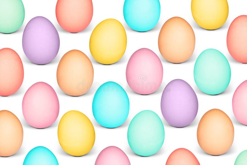 Easter Egg Pattern with Bright Pastel Colors Stock Photo - Image of ...