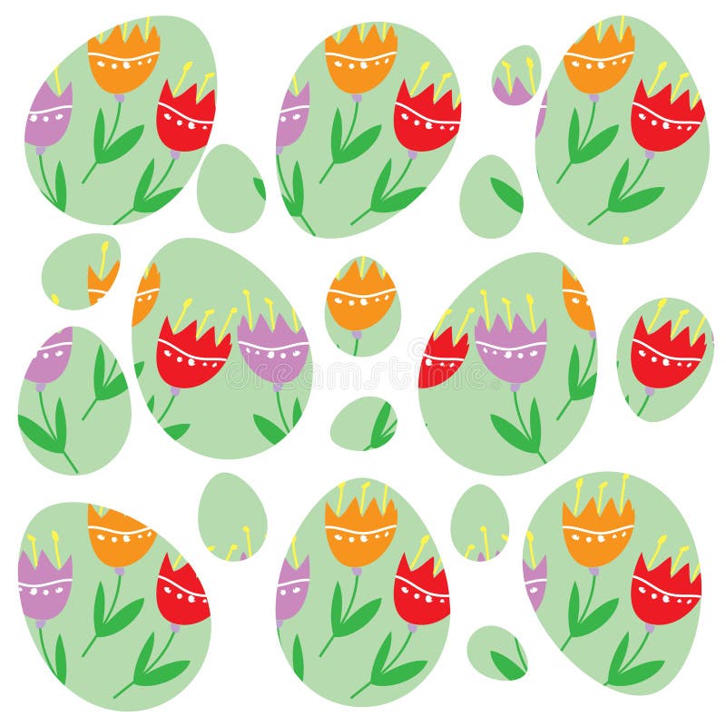 Easter egg pattern stock illustration. Illustration of green - 37285272