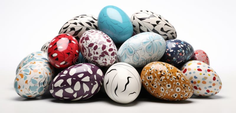 Easter Egg Pile Vector Elements Speckled 3d Stock Illustration - Illustration of white, texture ...