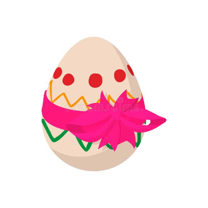 Easter Egg Pink Bow Cartoon Icon Stock Illustrations – 209 Easter Egg ...