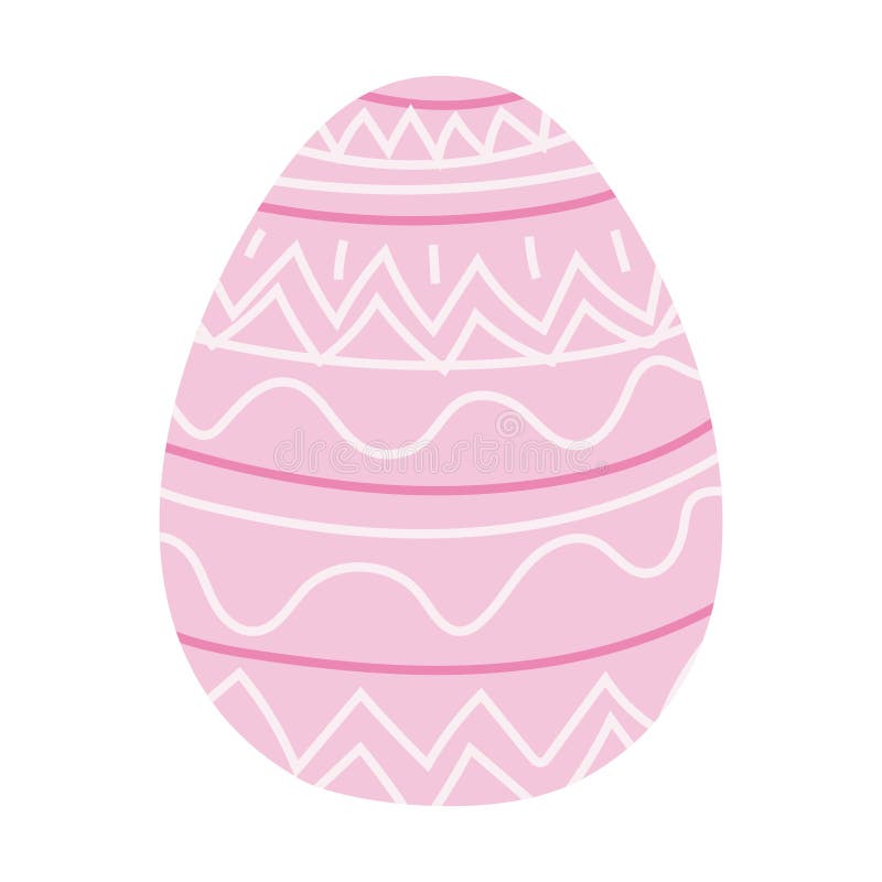 Easter Egg with a Pink Color Stock Illustration - Illustration of ...