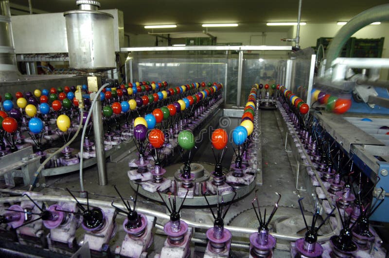 Easter Egg Production in the Industry Stock Photo - Image of feast ...