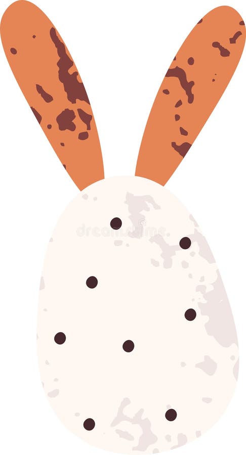 Easter Egg with Rabbit Ears Stock Vector - Illustration of decoration ...