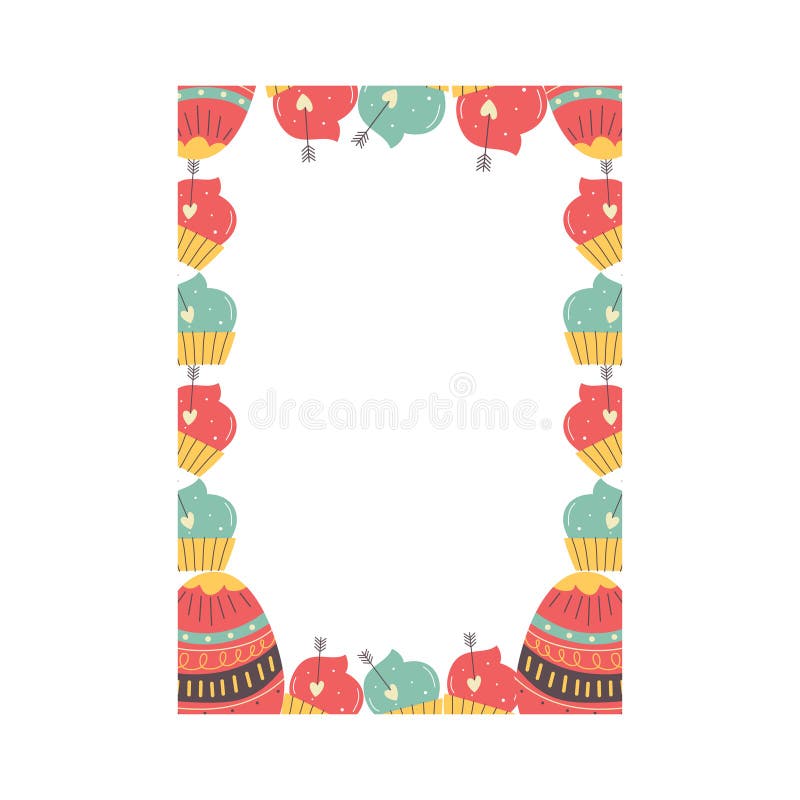 Easter Egg Rectangle Frame Design. Easter Holiday Egg Hunt Border in ...