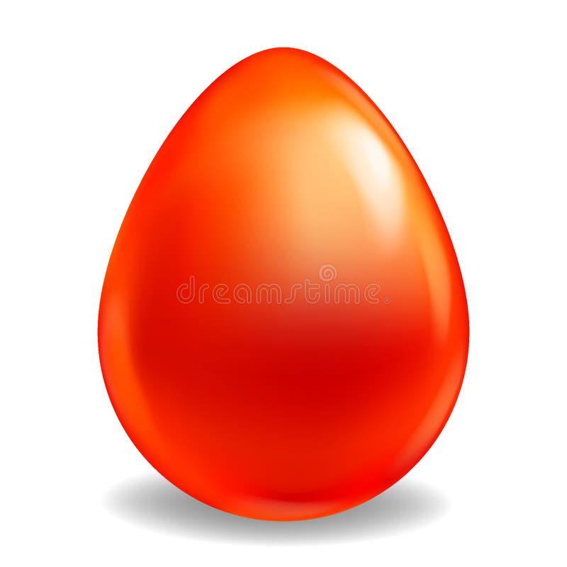 Easter Egg Red Colorful, Realistic 3D Stock Vector - Illustration of ...