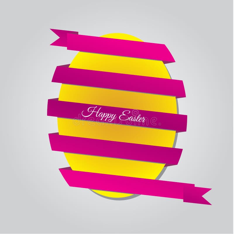 Easter egg with ribbon stock vector. Illustration of drawing - 28372051