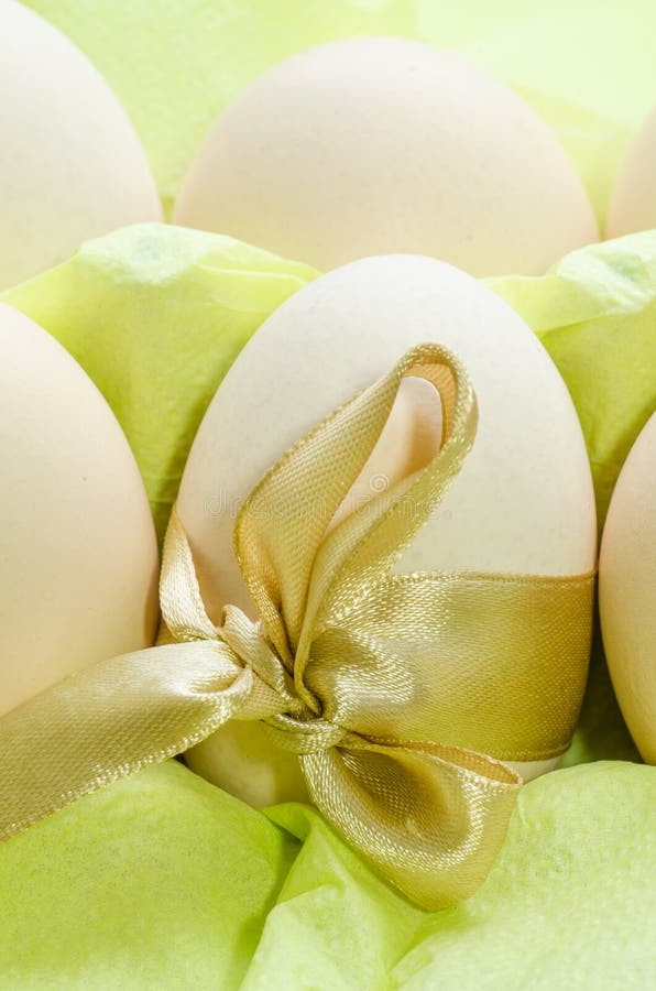 Easter egg with ribbon stock photo. Image of season, product - 51053628