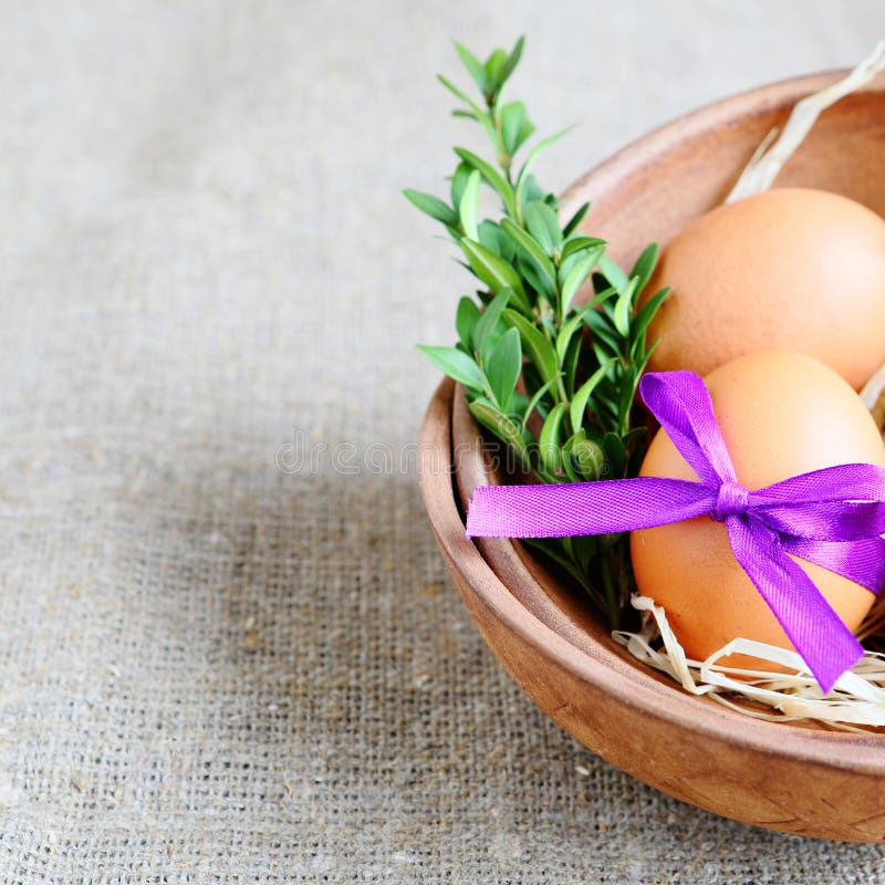 Easter egg with ribbon stock photo. Image of baskets - 36667276