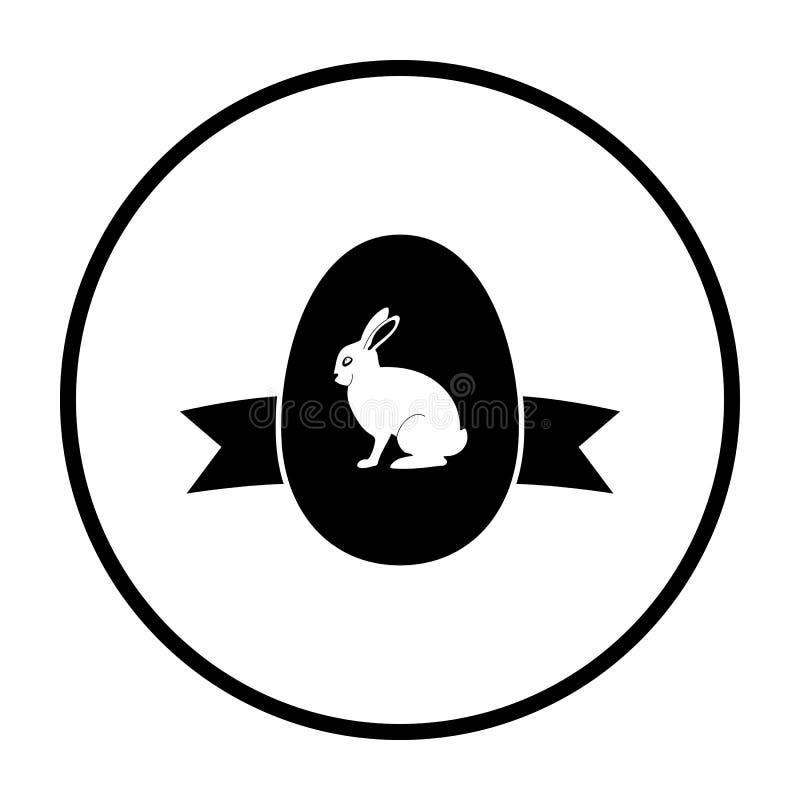 Easter Egg with Ribbon Icon Stock Vector - Illustration of cute, easter ...