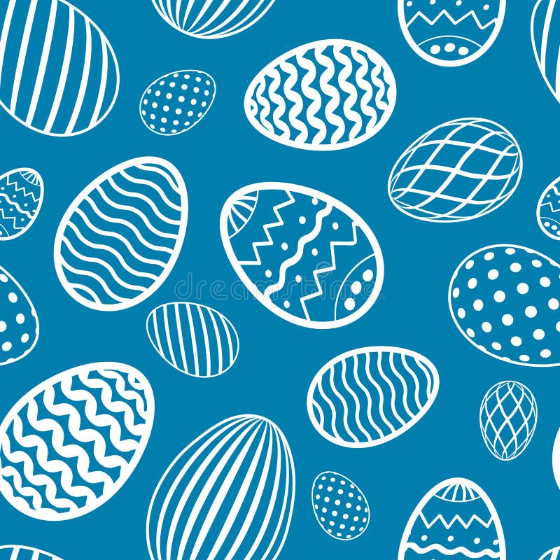Easter Egg Seamless Pattern. Black Gray Holiday Eggs Texture Stock Vector - Illustration of ...