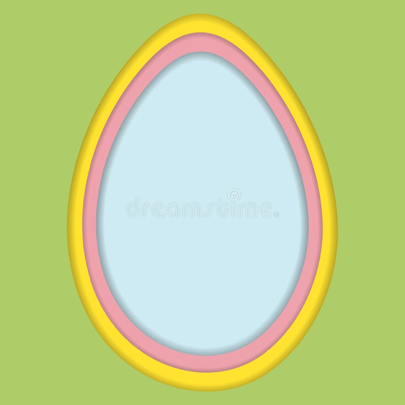Easter Egg Shape in Paper Cut Style. Easter Background in Trendy ...